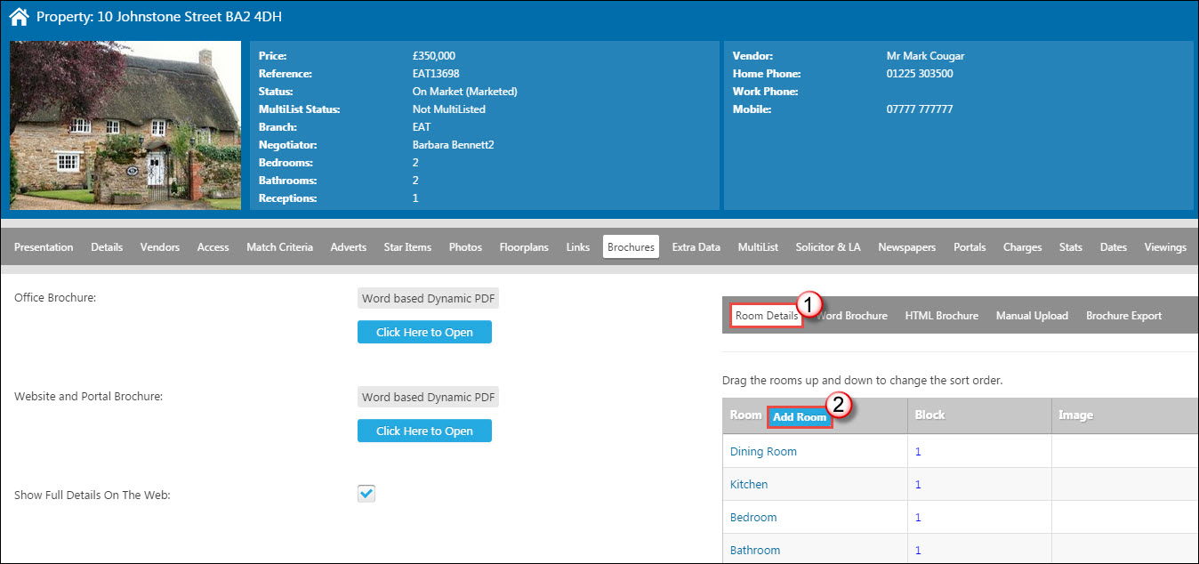 Adding Room Details - Expert Agent Documentation